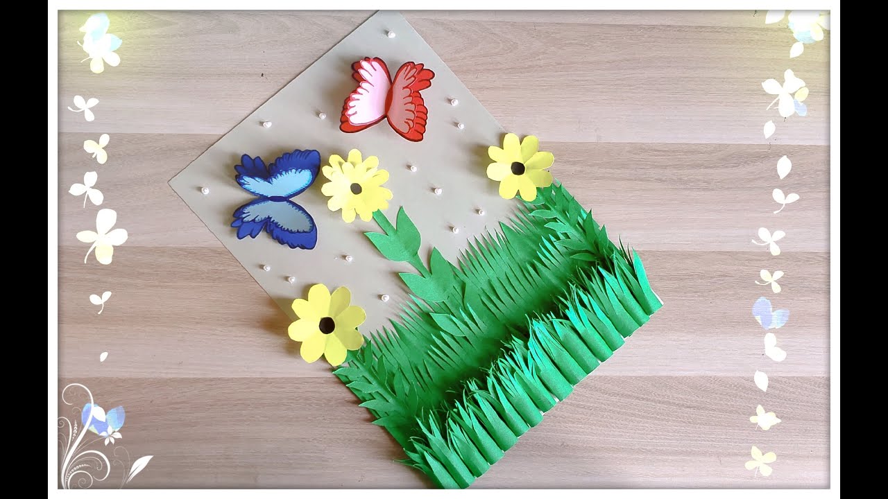 Paper scenery / Paper butterfly / Paper scenery craft / Diy paper ...