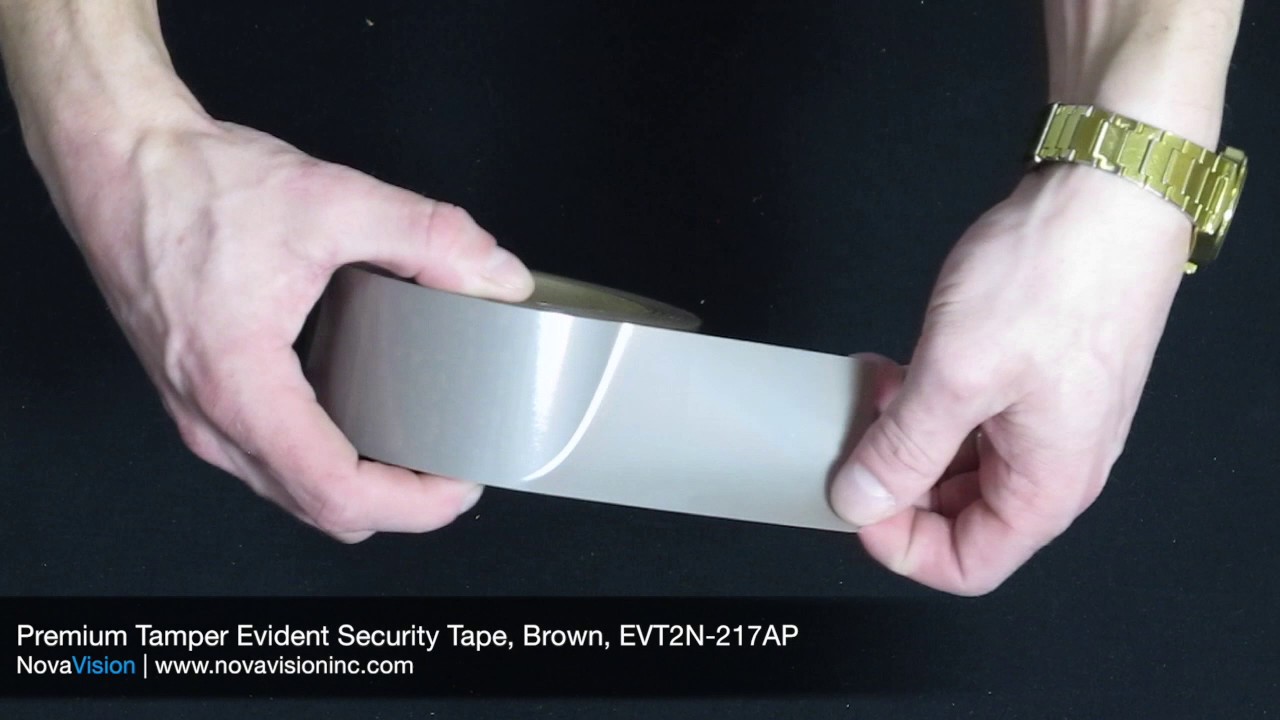 Premium Tamper Evident Security Tape Brown Perforated EVT2N-217AP - YouTube