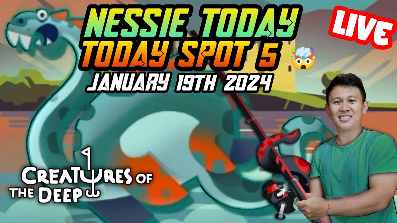 WOW NESSIE THE LAST SPOT FOUND - Creatures of the Deep Fishing January 19th 2024 #nessie - YouTube