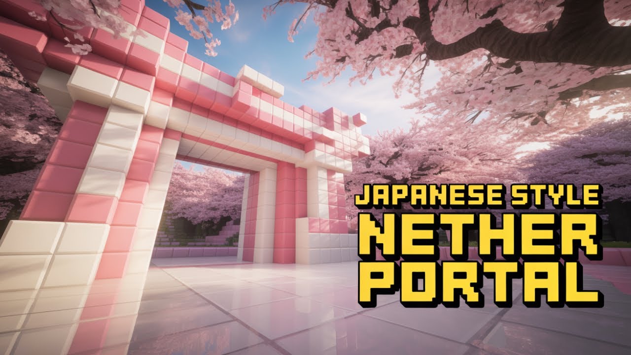 I Built a Japanese Style Nether Portal | Minecraft | #minecraft #gaming ...