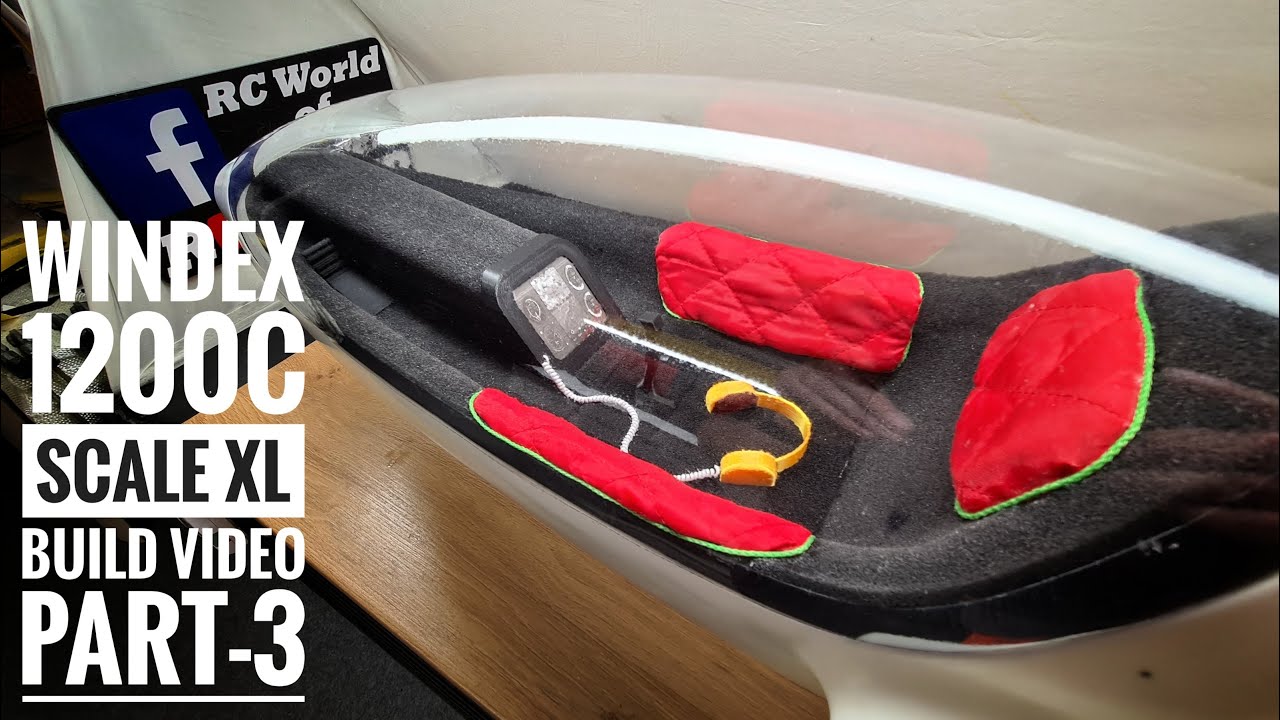WINDEX 1200C SCALE XL part3, RC glider Build Video, fiberglass fuselage ...
