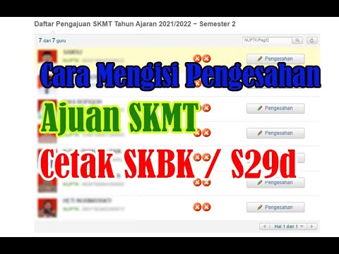 Cara Mengisi Persetujuan Ajuan SKMT dan Cetak S29d Simpatika / SKBK - YouTube