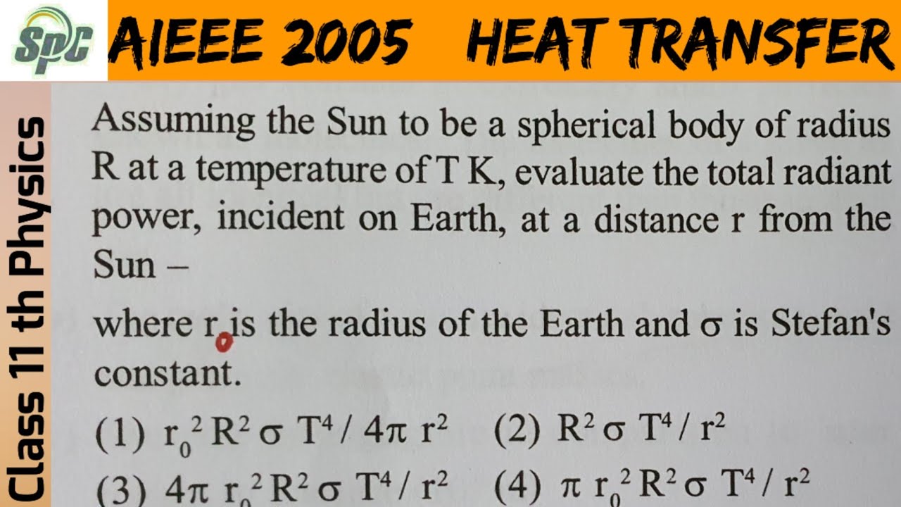 Assuming the sun to be a spherical body of radius R at a temperature of ...