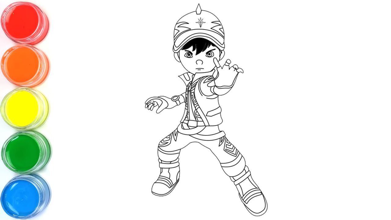 Menggambar dan Mewarnai BoBoiBoy Supra - YouTube
