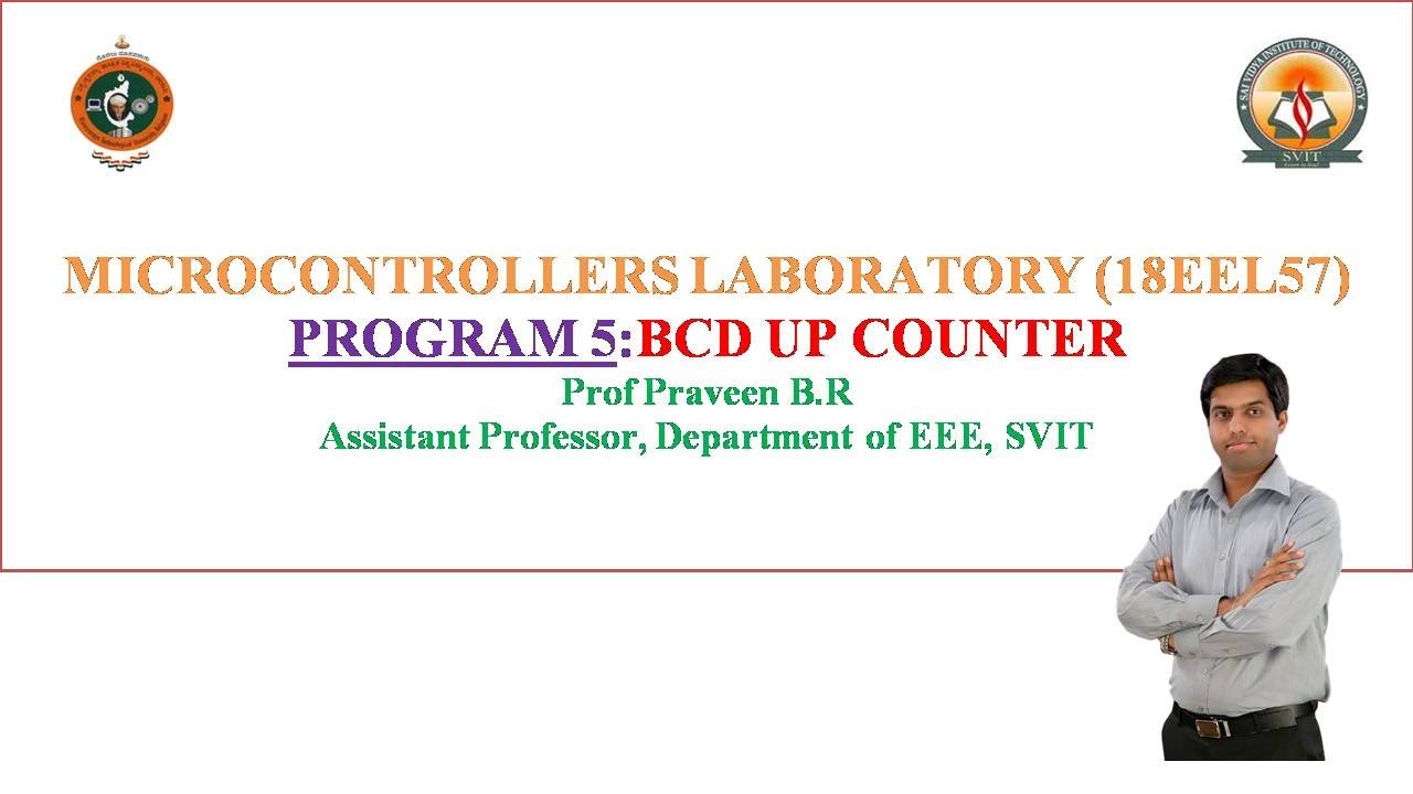 Program 5 : BCD UP COUNTER - YouTube