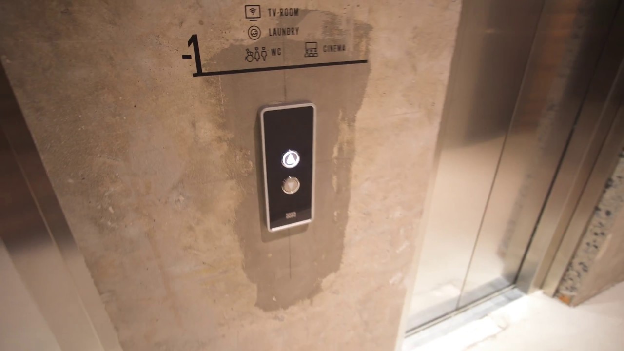 Denmark, Copenhagen, Nytorpsgade 38, Steel House Hostel, KONE elevator ...