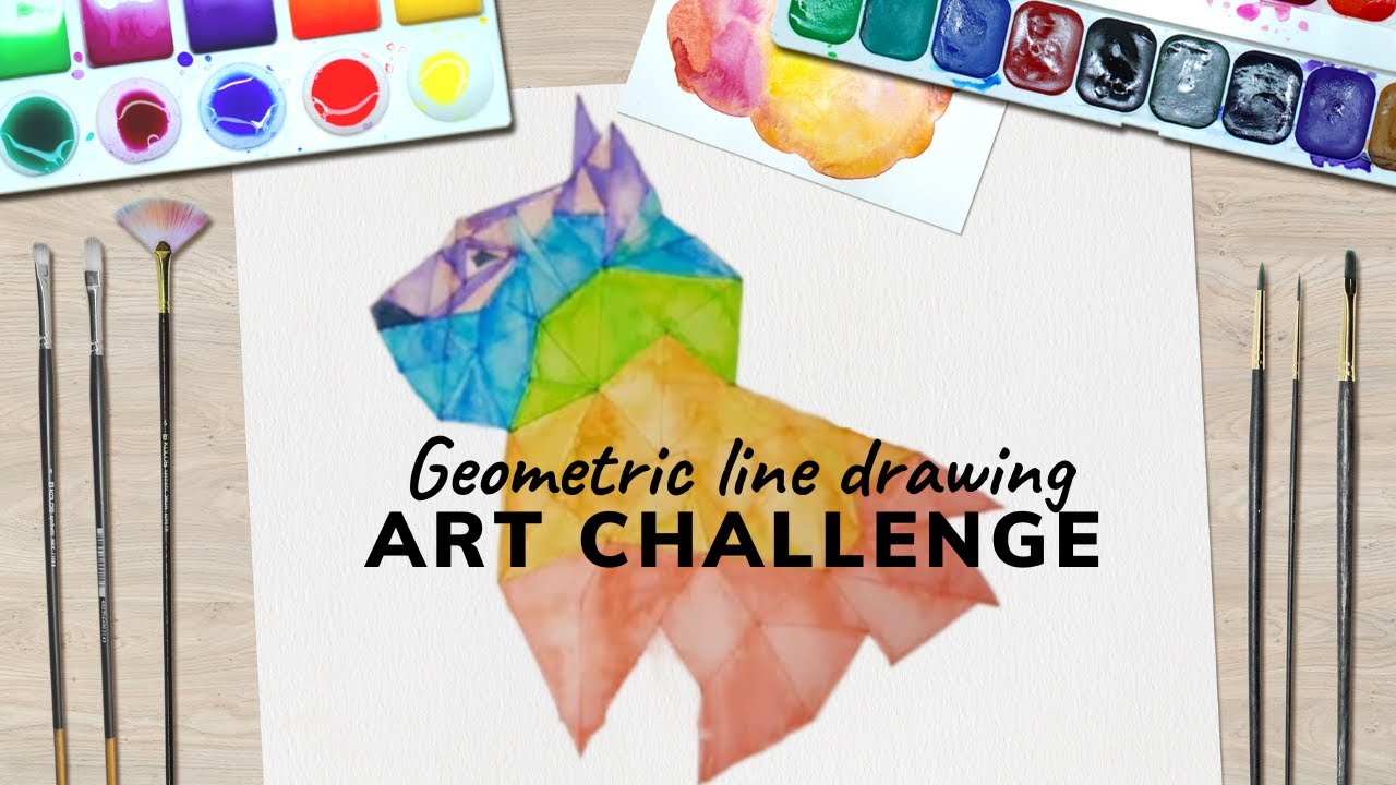 Geometric Line Drawing | Art challenge - YouTube