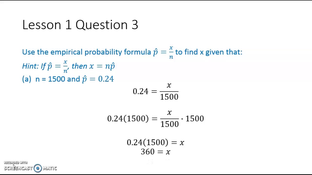 Math& 146 Lesson 1 Question 3 - YouTube