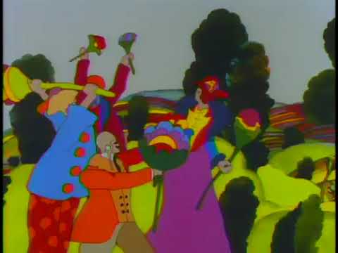 Beatles (brief) DELETED SCENE Yellow Submarine Featuring Pink Dress Lady (No Audio)