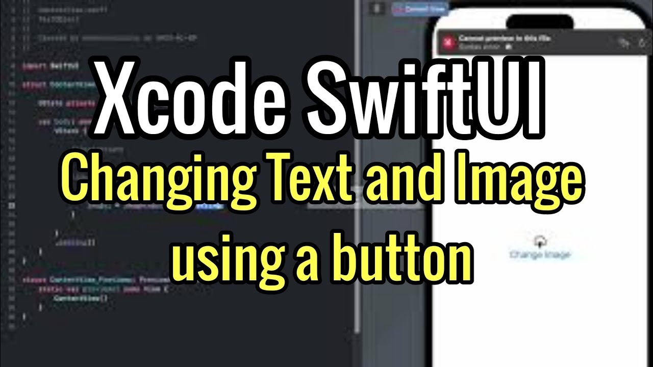 SwiftUI Xcode IOS | How to change Text and Image displays using a button - YouTube
