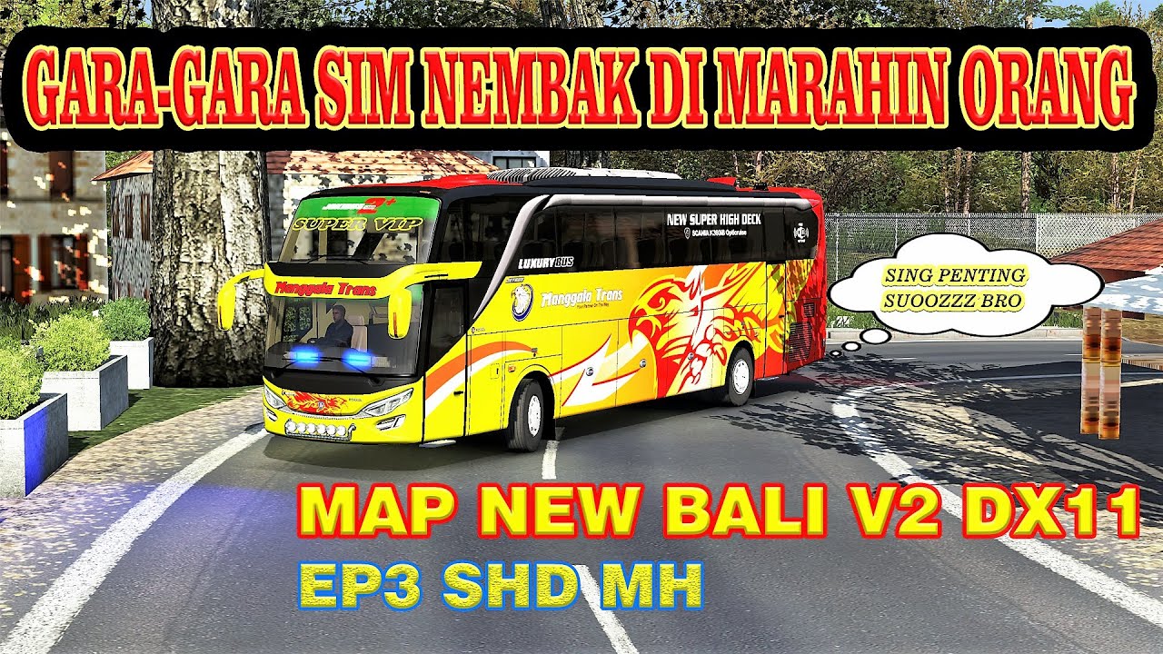 Gara-gara sim nembak - MAP NEW BALI V2 ets2 1.36 - YouTube