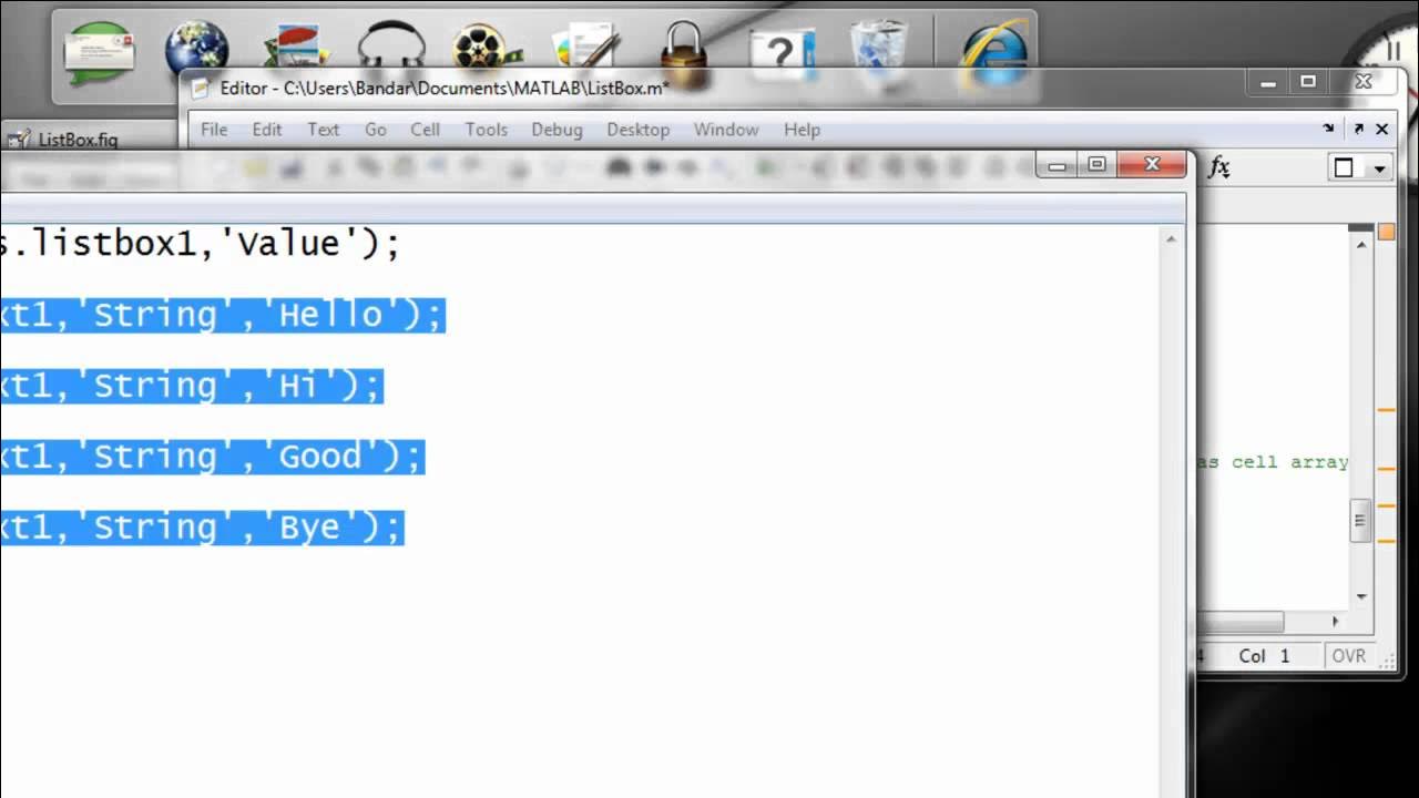 ListBox in Matlab GUI (included Code) - YouTube