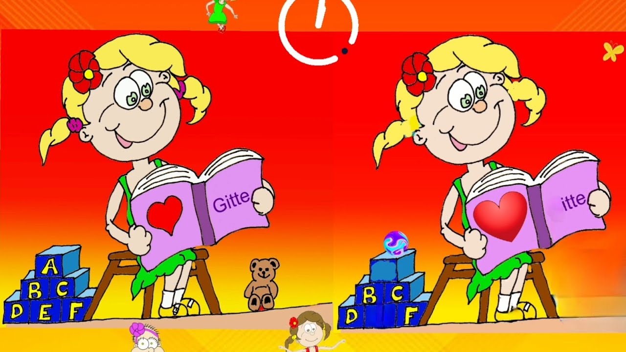 Find The Difference | A Fun Treasure Hunt! | Educational Kids' Activity ...