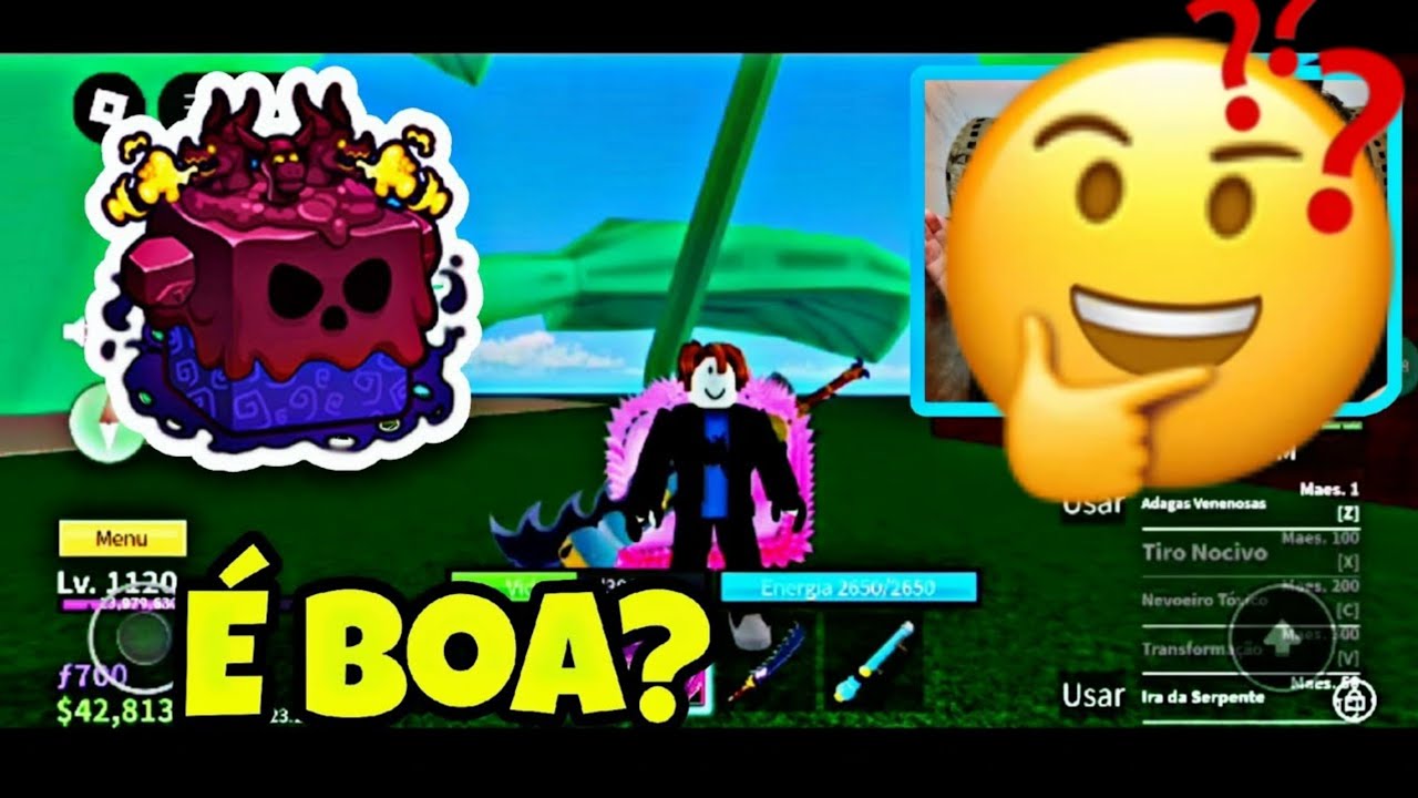 BLOX FRUITS GIREI UMA VENOM,TREINANDO A FRUTA VENOM - YouTube