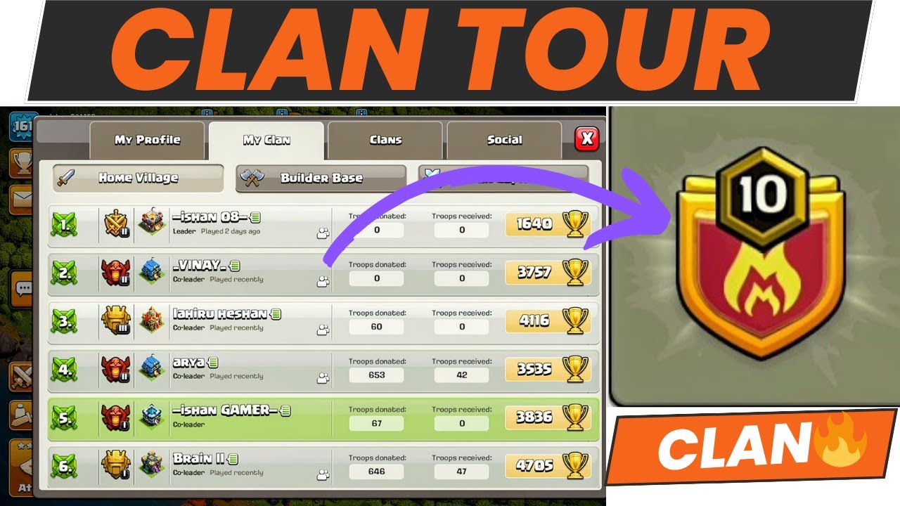 COC | LEVEL 10 Clan Tour In 2024 "COC LEGACY" | Our COC Team #coc #2024 ...