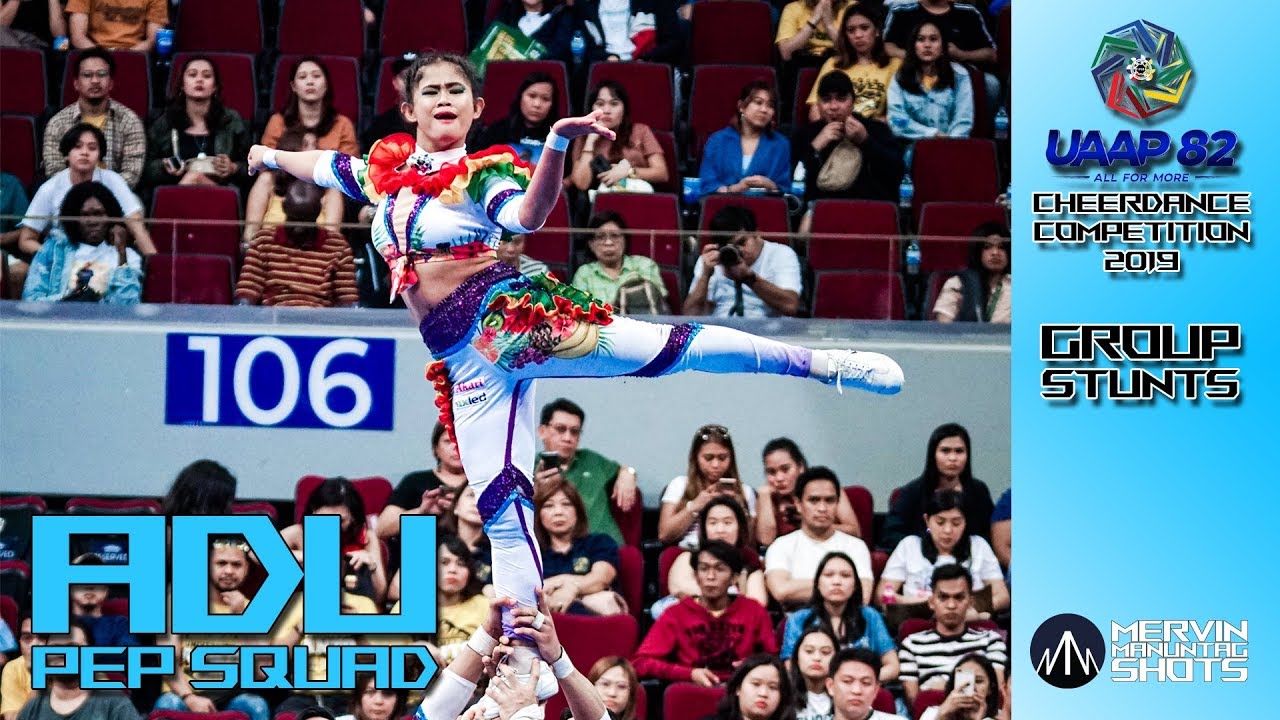 UAAP CDC 2019 - AdU Pep Squad - Group Stunts Full Performance (Clear ...