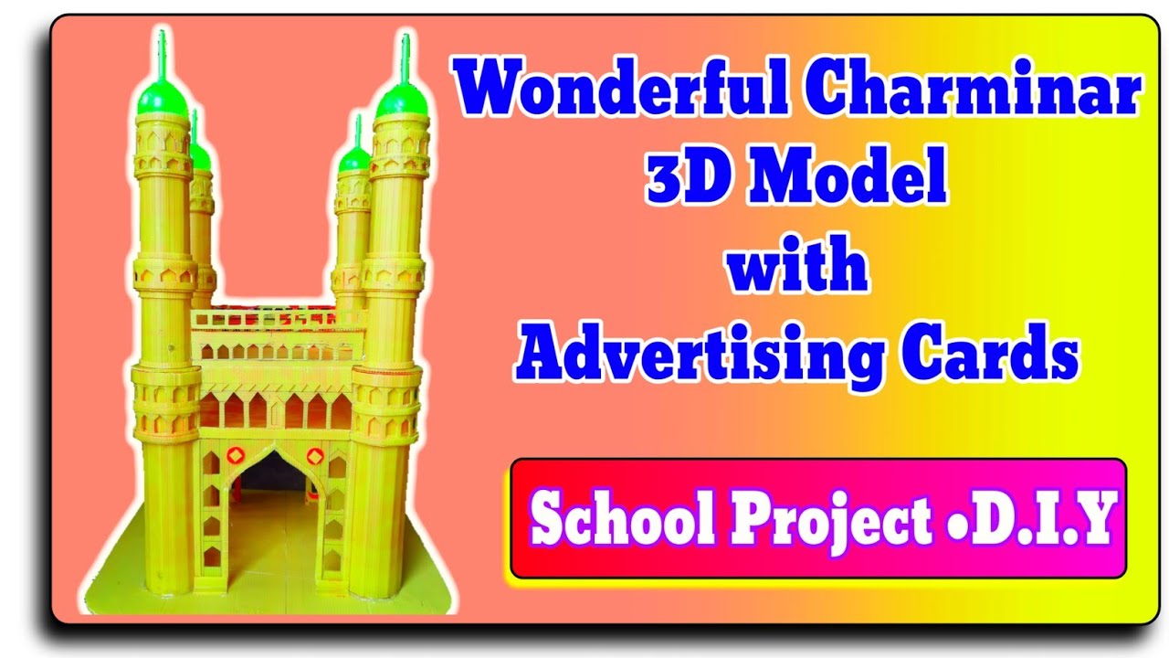 How to make charminar|School Project Charminar| charminar diy ...