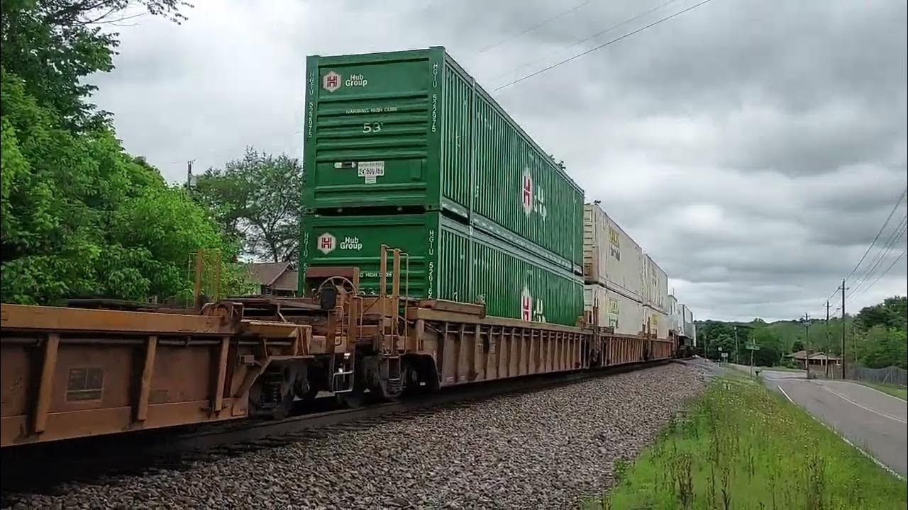 NS 4403 AC44C6M Leading Eastbound to Bristol VA. with DPU help - YouTube