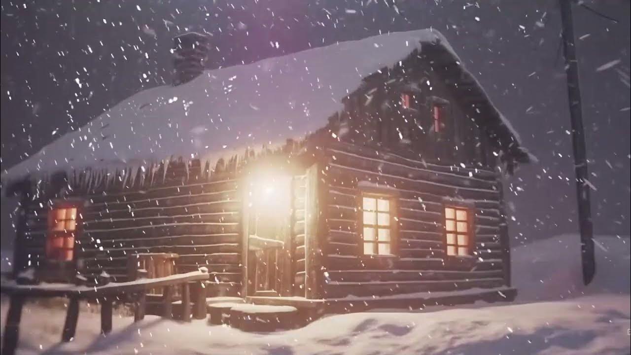 💨 Intense Blizzard at a Lonely Log Cabin - Howling Wind Sounds for Sleeping, Relaxing and ...