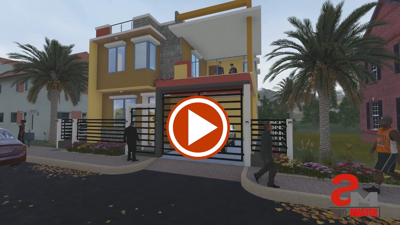 Amazing realistic 3d animation: Contemporary residential house - YouTube