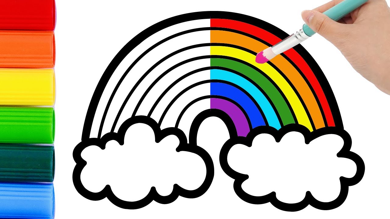 How to draw a rainbow for kids? - YouTube