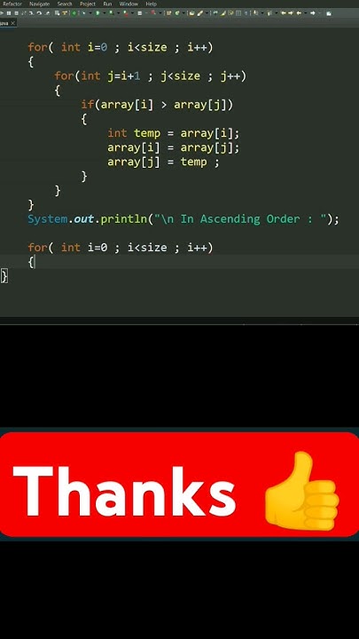 Print elements in ascending order from an array ? #technil - YouTube