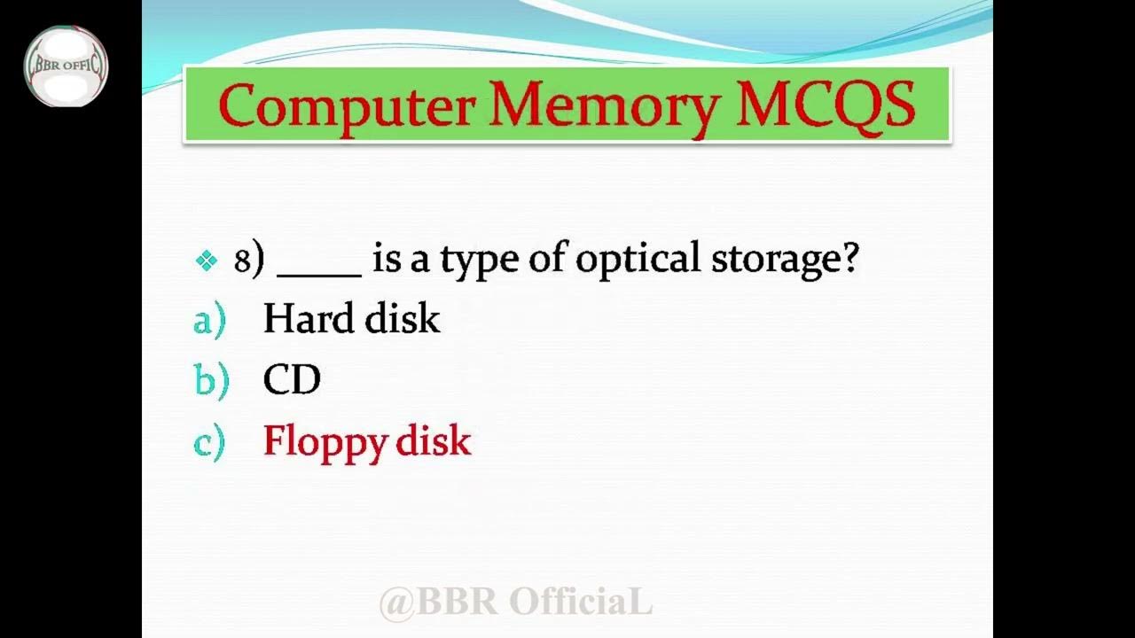 top 20 most important MCQs about computer memory - YouTube
