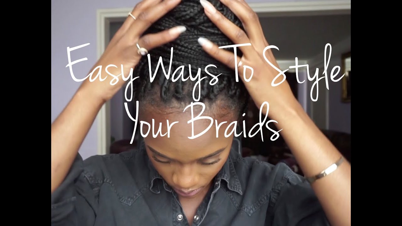 5 Cute & Easy Way Styles Your Braids for Work. - YouTube