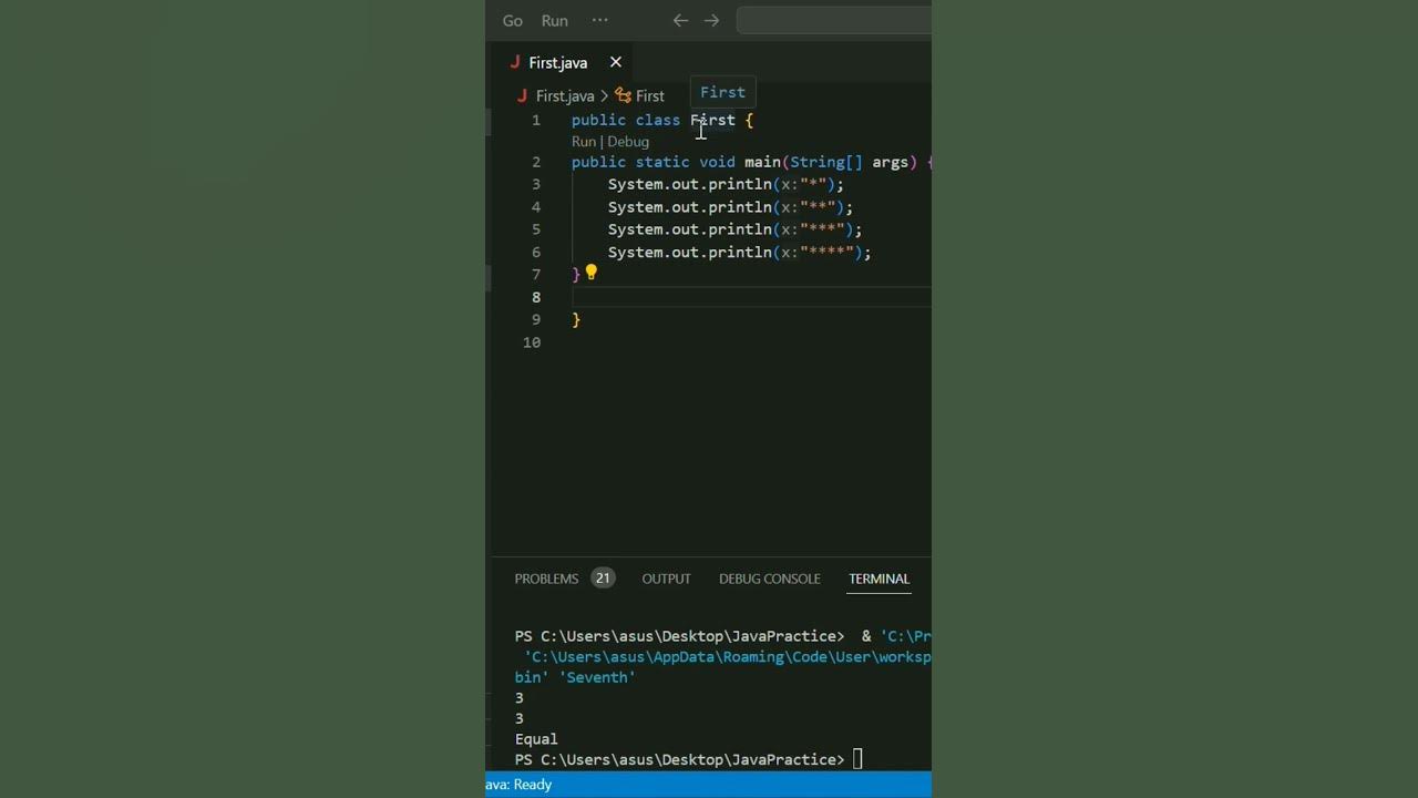 Print the pattern of Star ⭐ | #shorts #ytshorts #java #javaprogramming #coding - YouTube