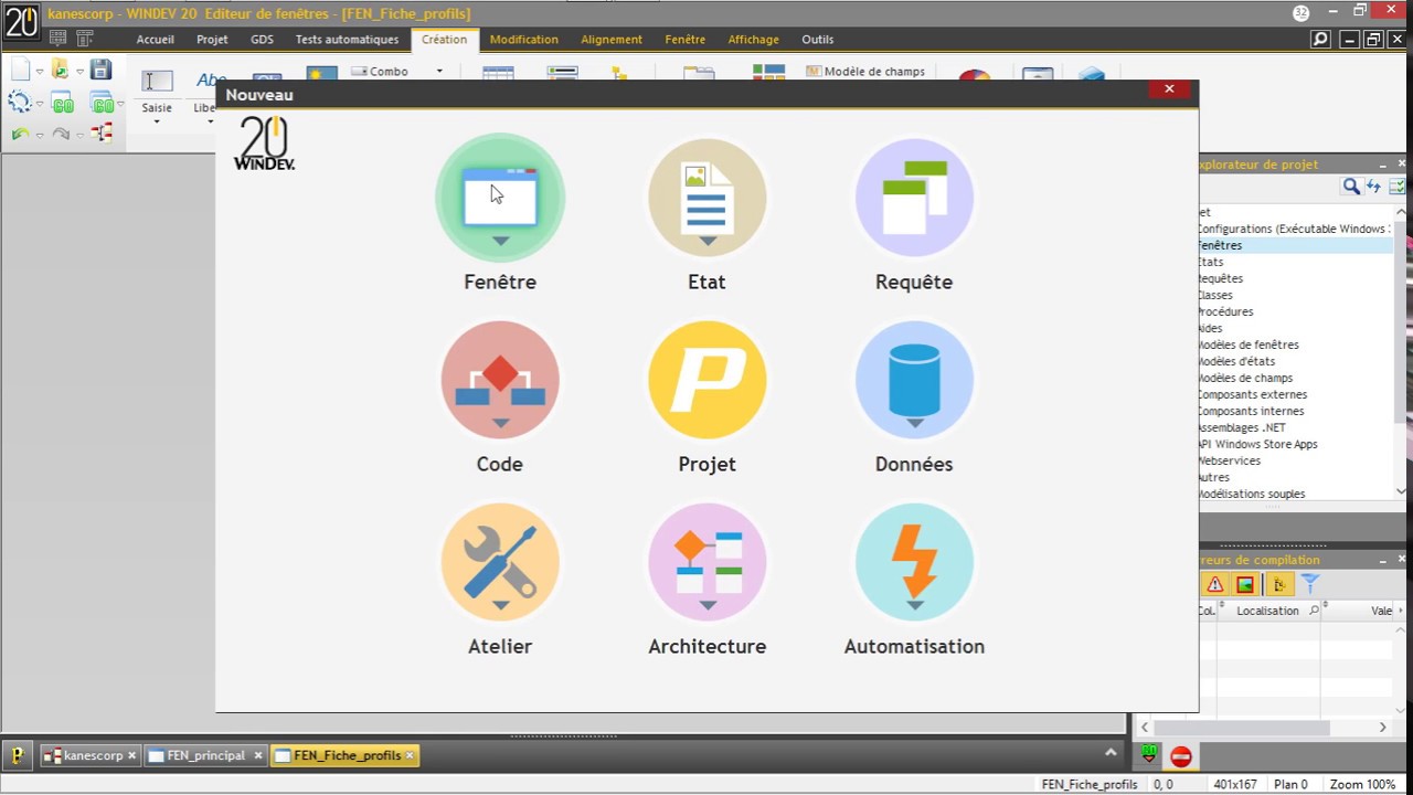 #1 Création des profils utilisateurs sur windev - YouTube