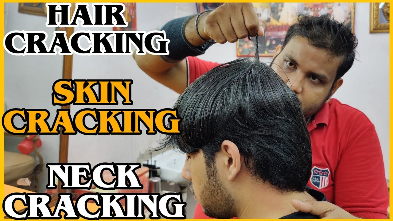 Intense Hair Cracking Head Massage with Neck, Knuckles and Ear Cracking ...