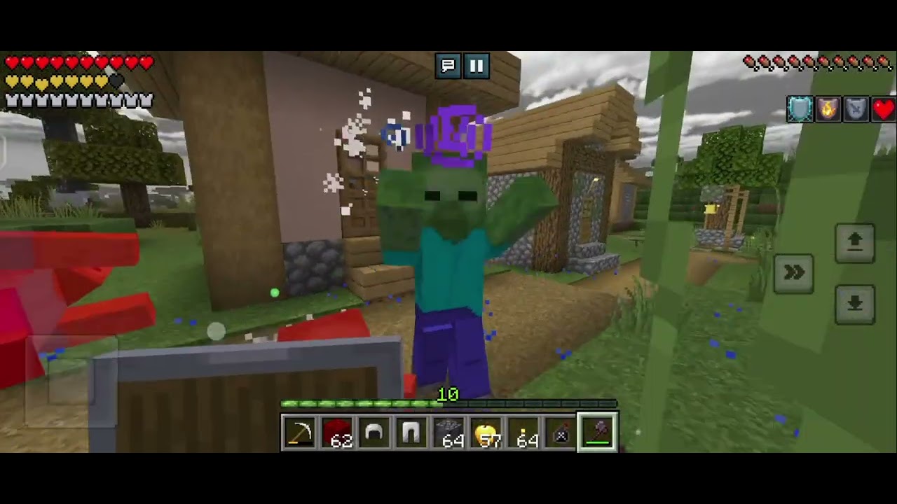 playing Minecraft big zombie mod play - YouTube
