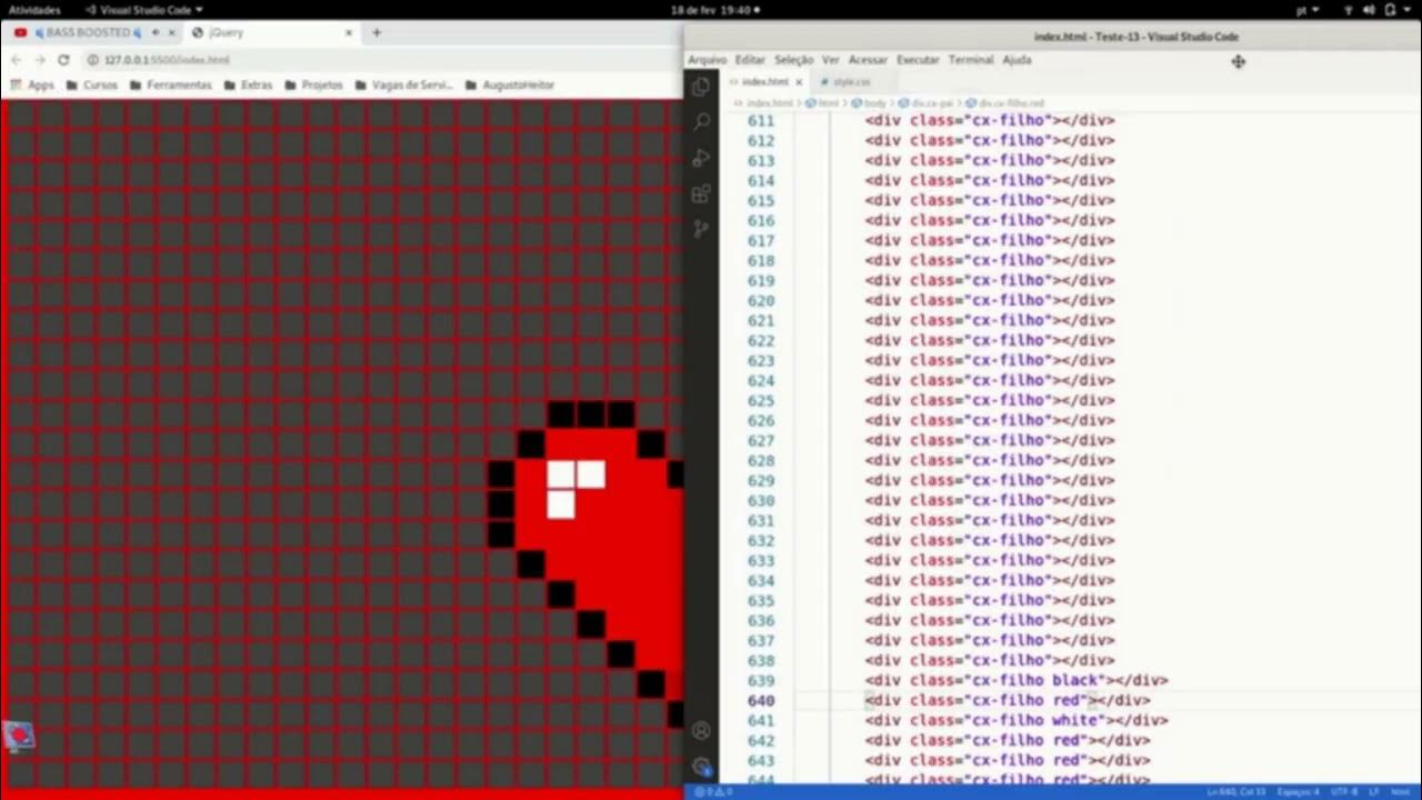 Criando um coração animado, com HTML, CSS, JavaScript e jQuery. - YouTube