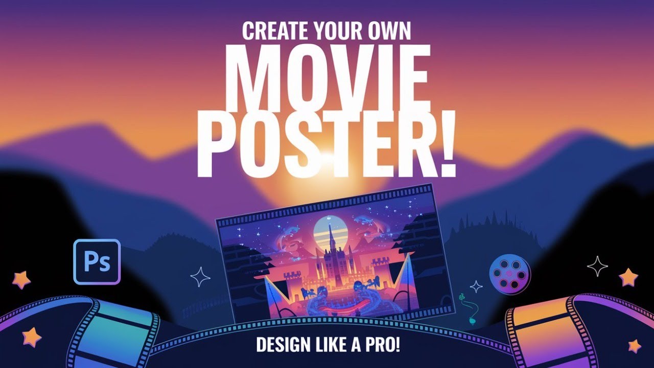 MOVIE POSTER IN ADOBE PHOTOSHOP - YouTube