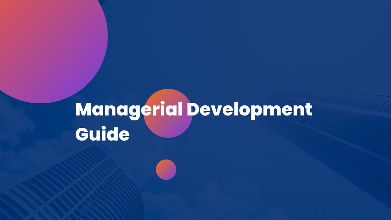 Managerial Development Guide - Performance Enhancement - YouTube