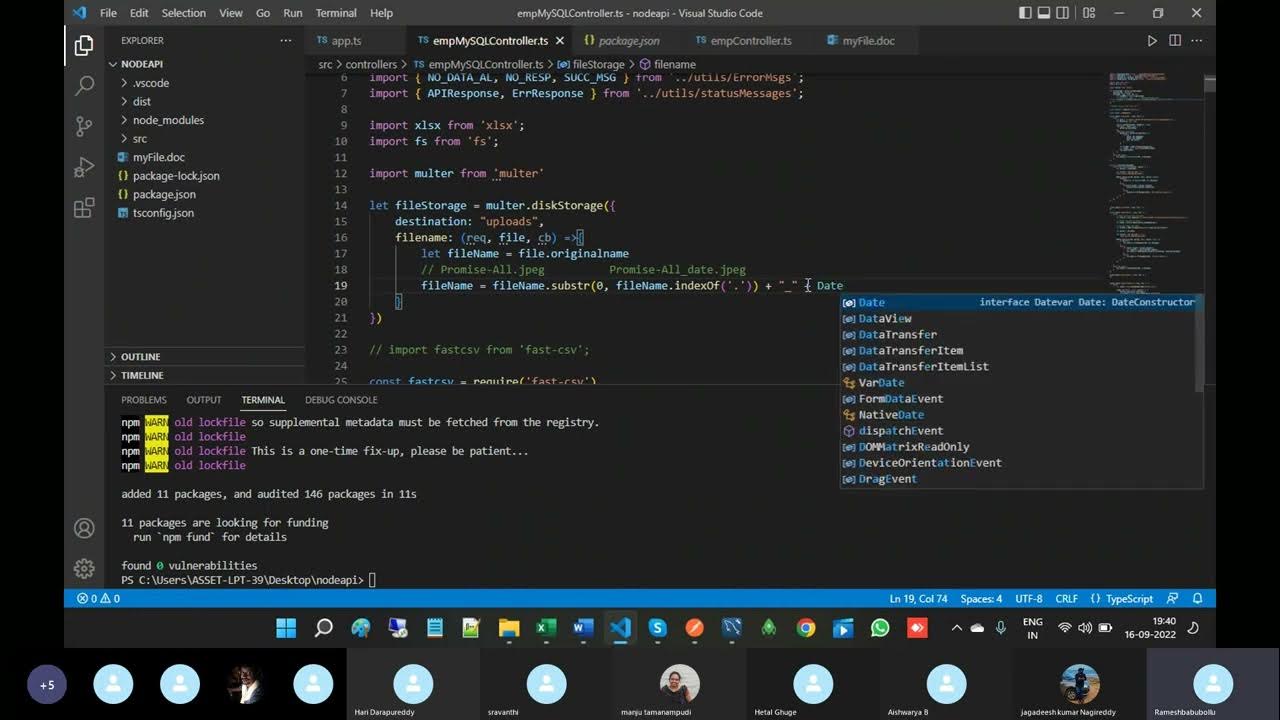 Part 71 Uploading files using multer in Node JS - YouTube