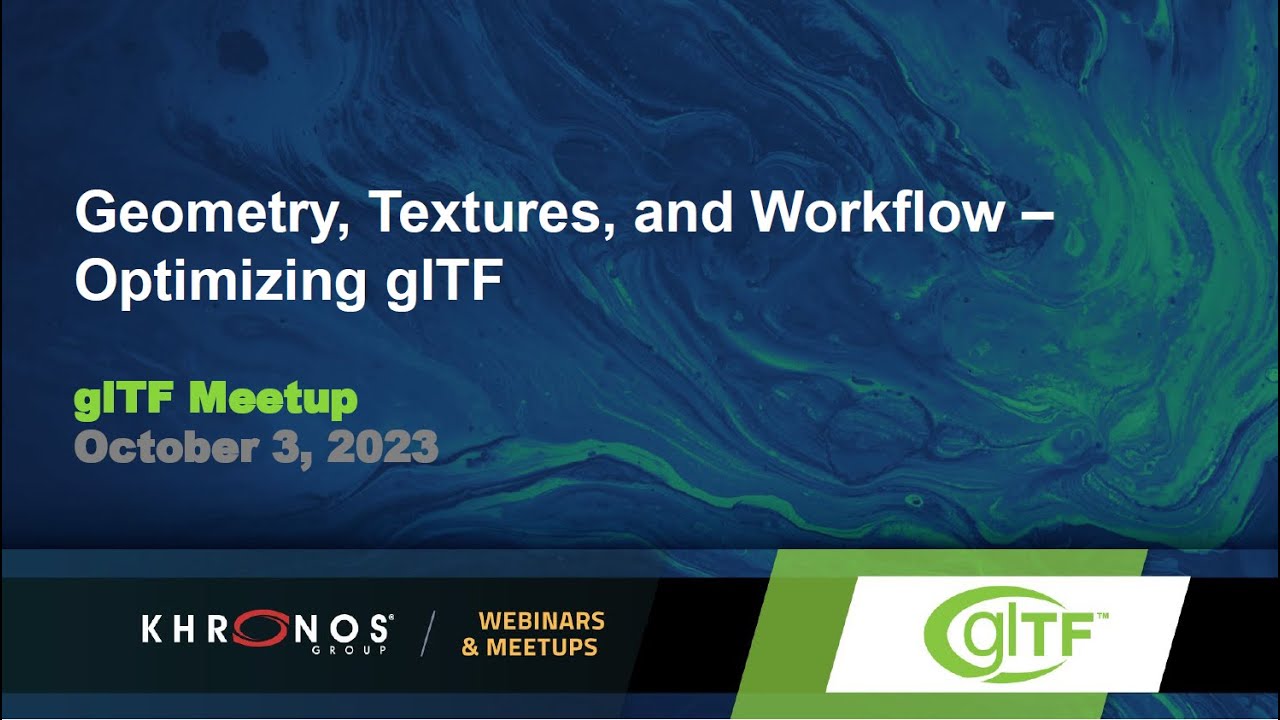 Geometry Textures Workflow Optimizing glTF Webinar - YouTube