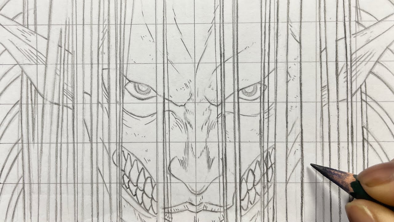 How to Draw Eren Founding Titan - Attack on Titan (Shingeki no Kyojin ...