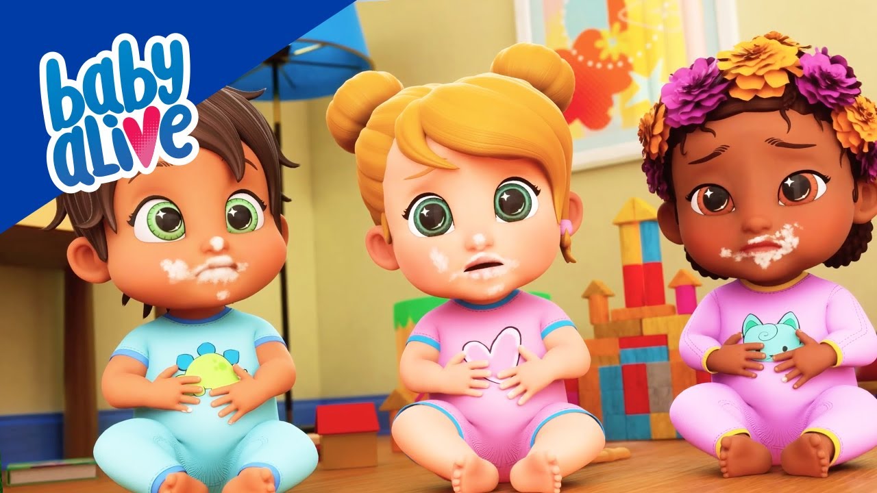 Baby Alive Türkçe 🍔 Çok fazla yemek! 🍰 Çocuklar İçin Çizgi Filmler 💕 ...