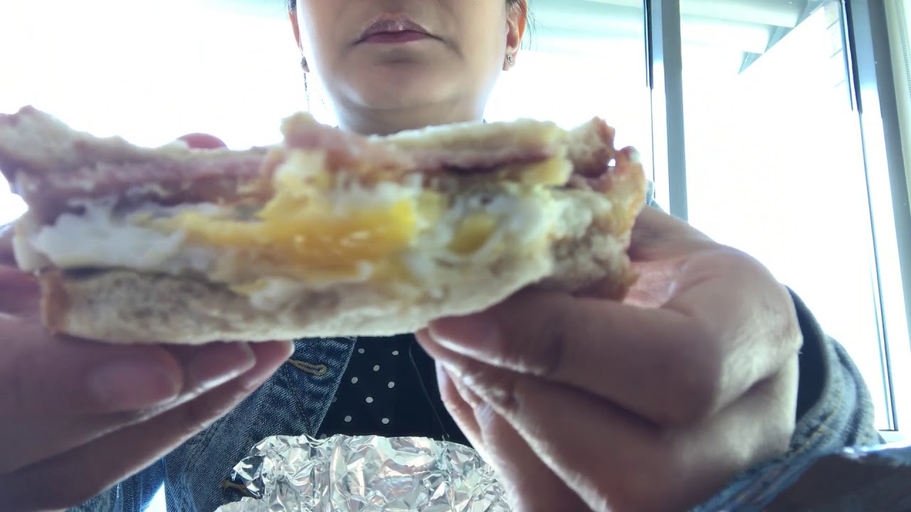ASMR EATING CHEWING EGG SANDWICH BREAKFAST MUKBANG - YouTube