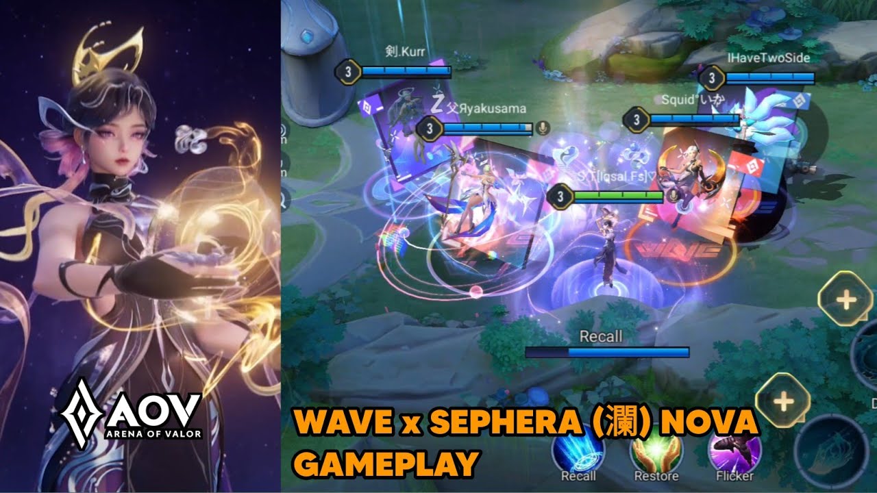 WaVe x Sephera NoVa Gameplay | sama Content Creator AOV TikTok ...
