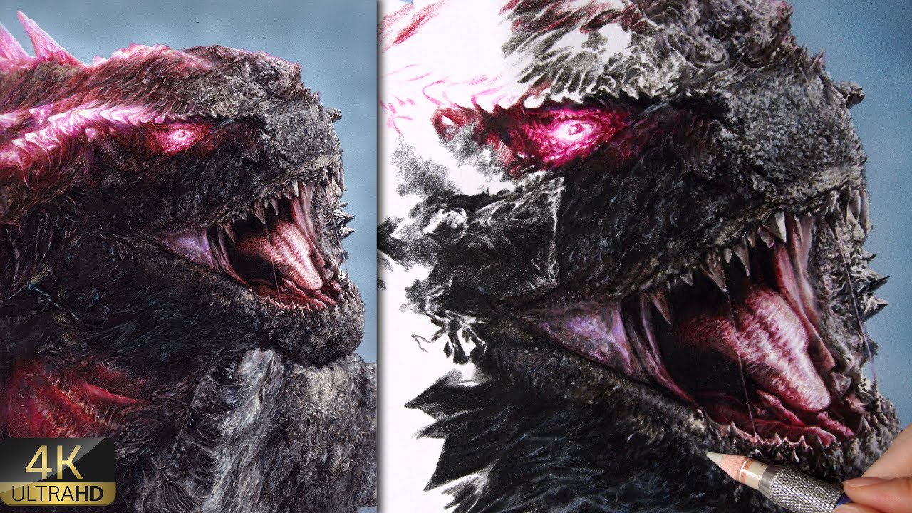 Real Time Drawing Godzilla (Godzilla x Kong: The New Empire) in Colored ...