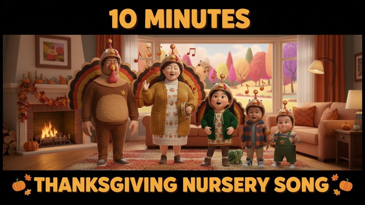 Thanksgiving Songs for Kids | 10 Minutes Turkey Songs | Nursery Rhymes ...