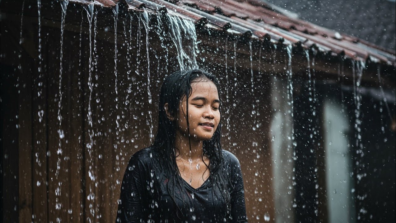 Walk in Very Heavy Rain and Thunderstorms | Terrible Storm Accompanied ...