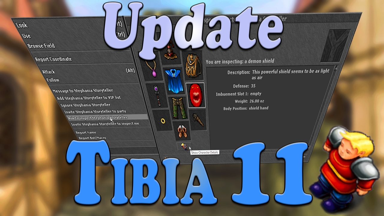 Tibia - Análise das novas funções do Tibia 11 (08/02) - YouTube