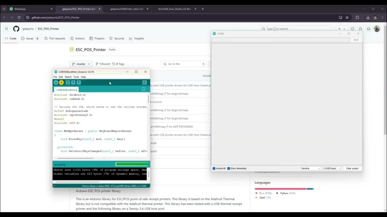 Arduino Mega USB Host Shield Keyboard #arduinoproject #arduino - YouTube