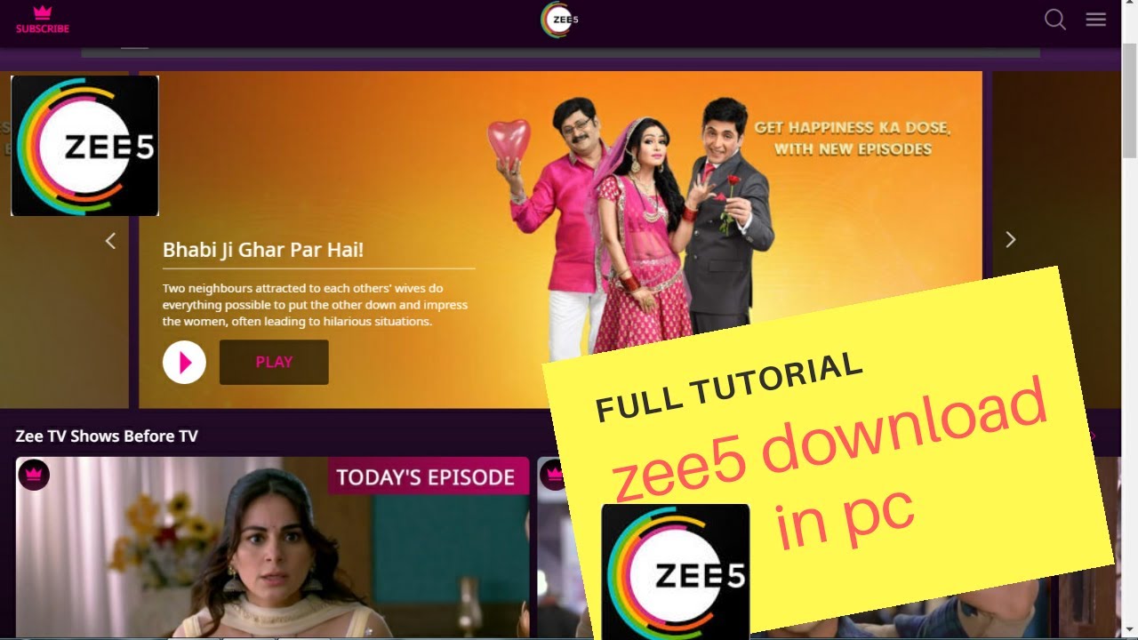 zee5 pc mea install kese karte hea | full tutorial in hindi and urdu ...