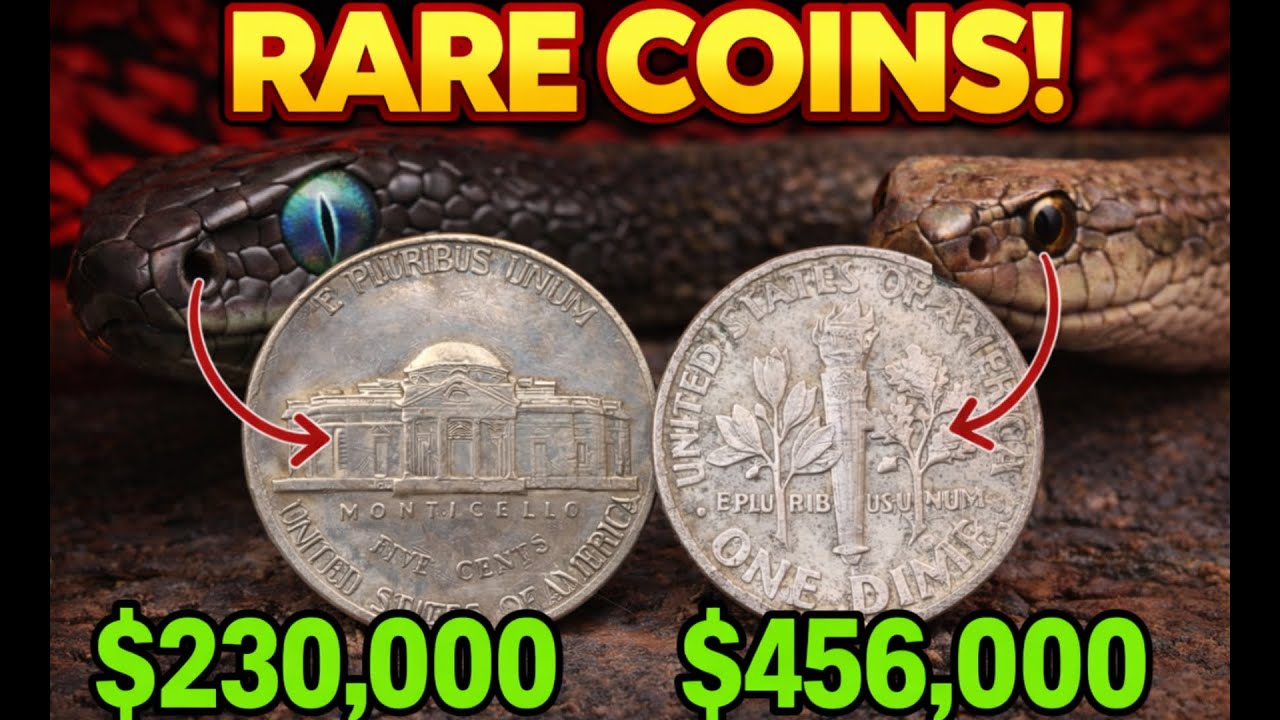 Most Valuable Top 6 Rare Coins | One Dime (D Mint Mark)& Five Cents (P ...
