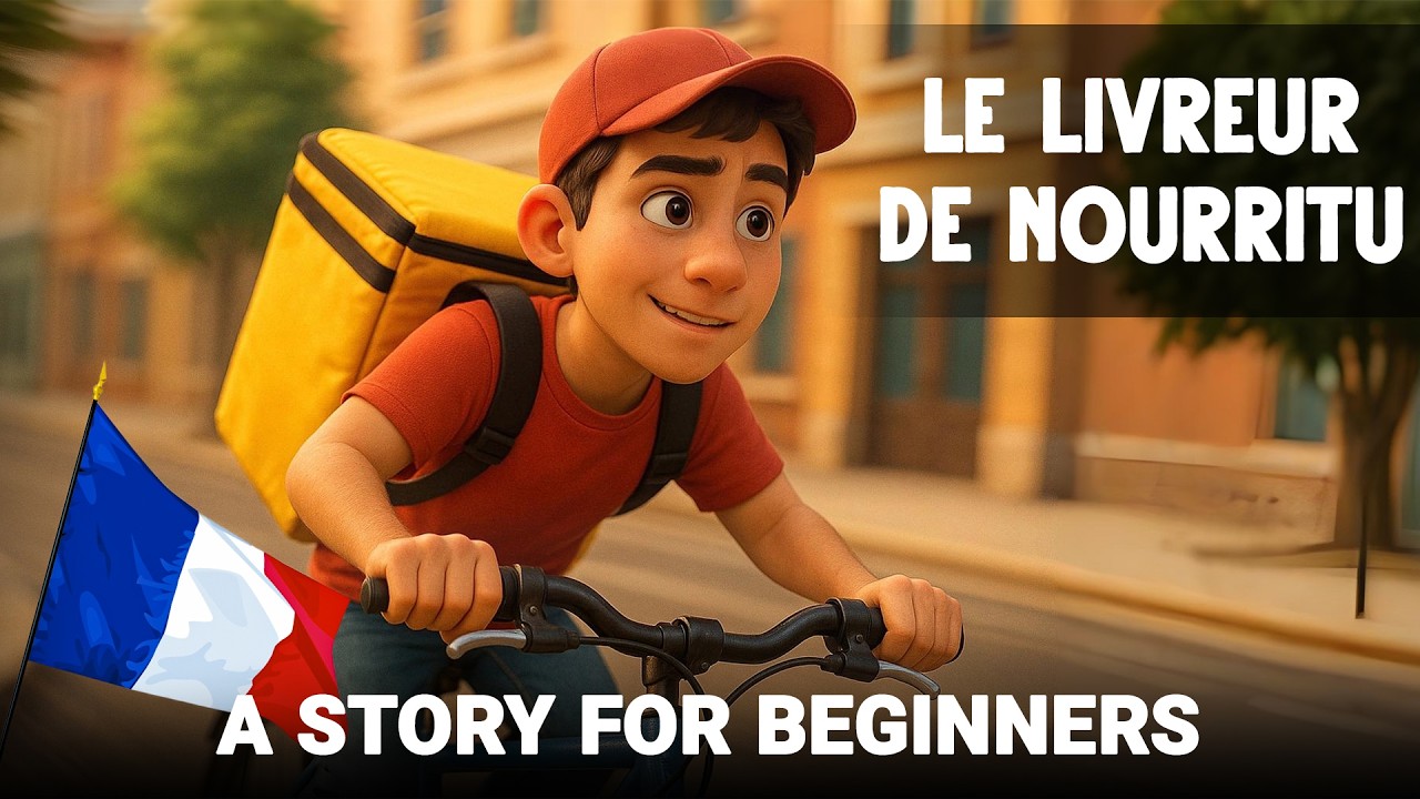 FRENCH Short STORY for beginners (A1-A2) - THE FOOD DELIVERYMAN - YouTube