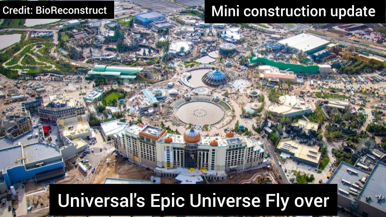 More fly over views of Universal's Epic Universe / Mini construction ...